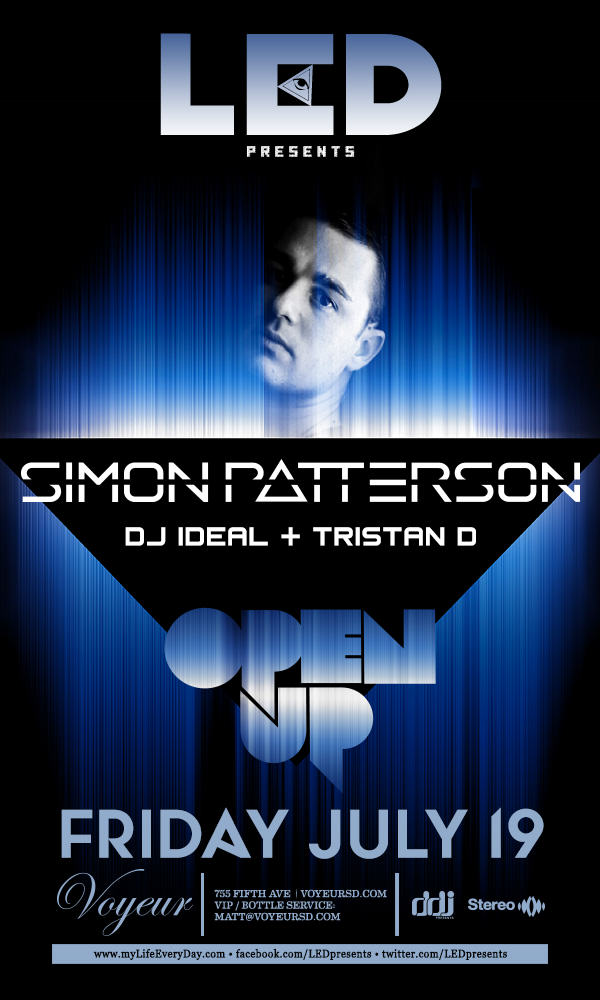 Simon Patterson - July 19th at Voyeur - Presented by LED - LED Presents